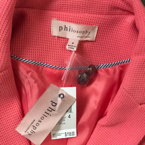 Philosophy | Jackets & Coats | Philosophy Pink Blazer | Poshmark